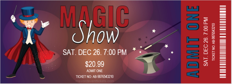 500+ MS Word Editable Event Ticket Layouts | Download FREE
