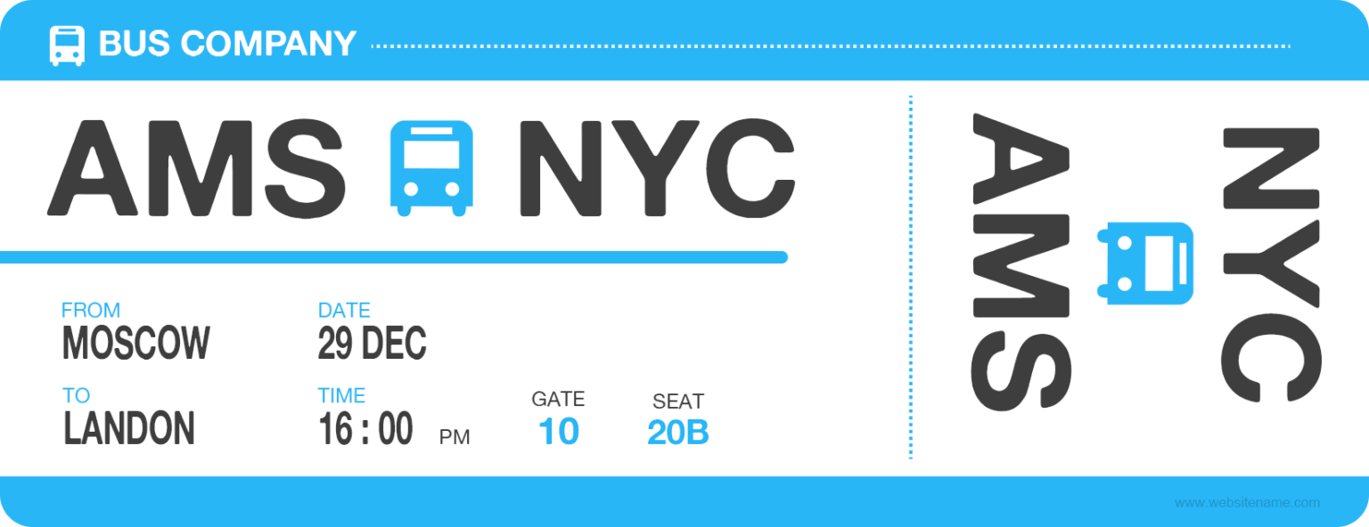 20+ Fake Bus Ticket Templates for Word | Download Edit Print