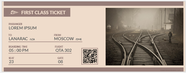 Train Ticket Templates for Word | Download Edit & Print Any