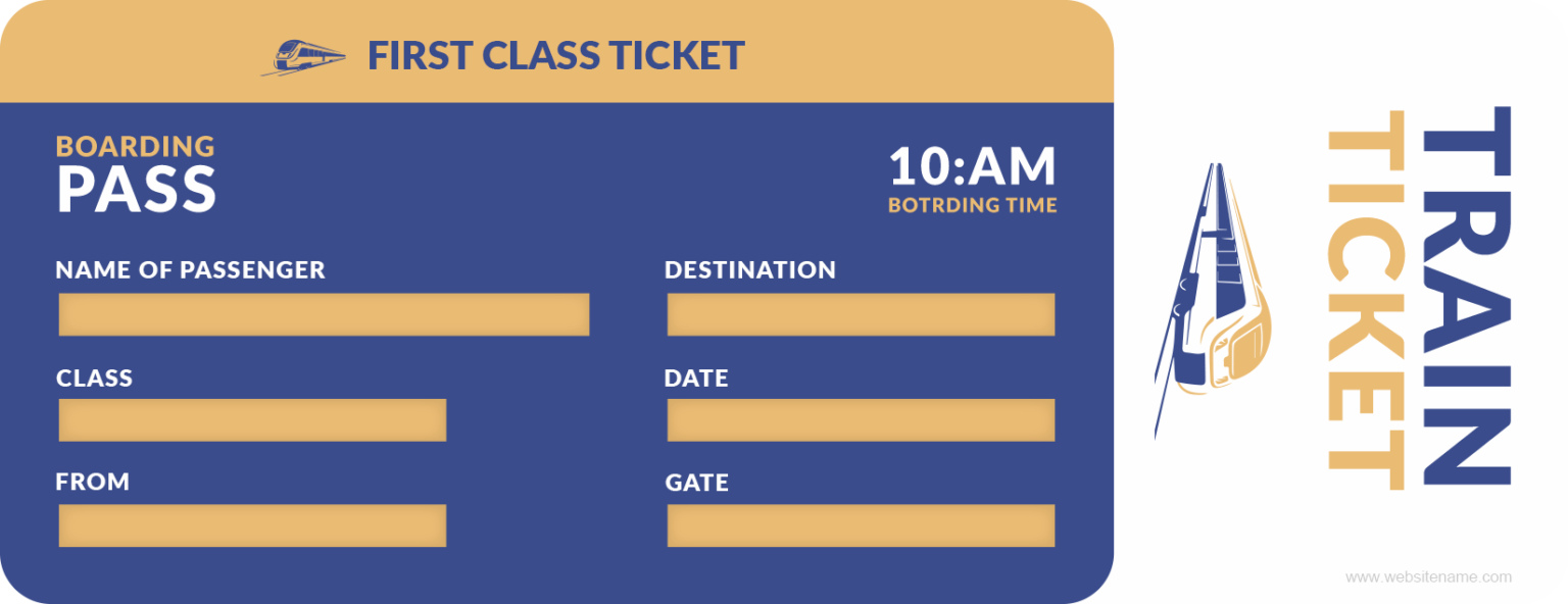Train Ticket Templates for Word | Download Edit & Print Any