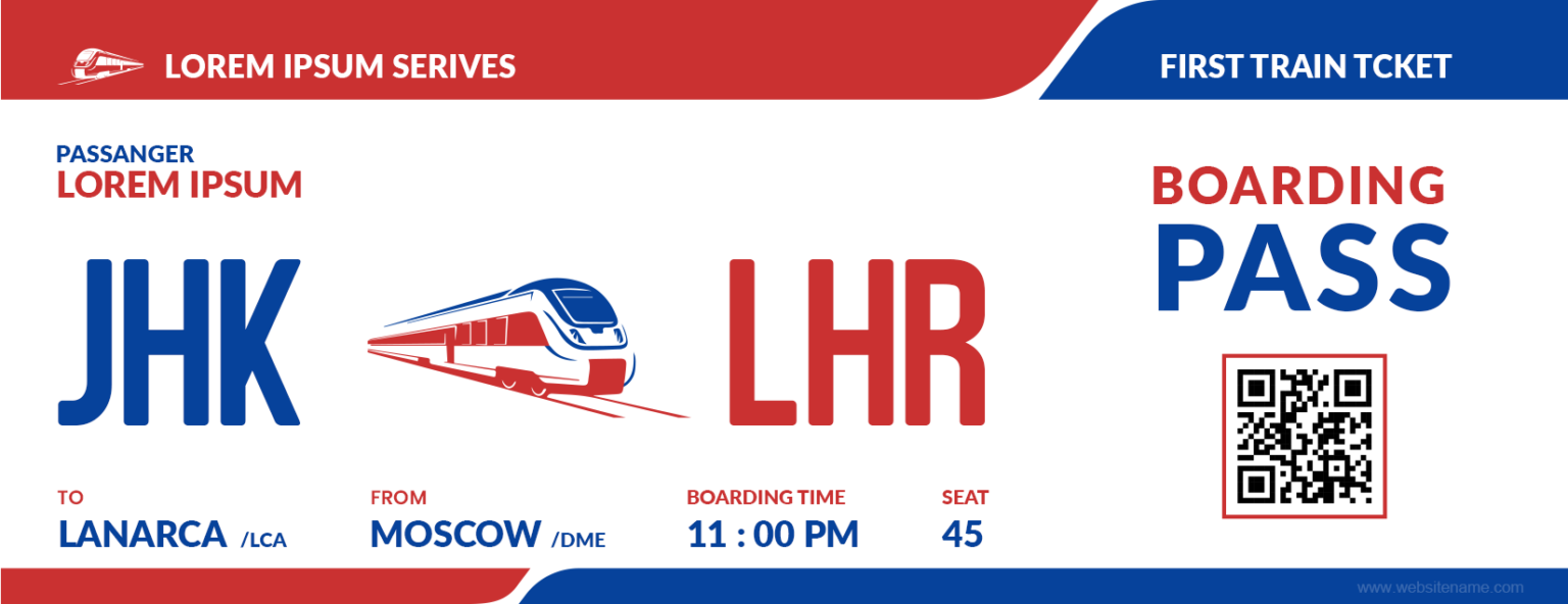 Train Ticket Templates for Word | Download Edit & Print Any