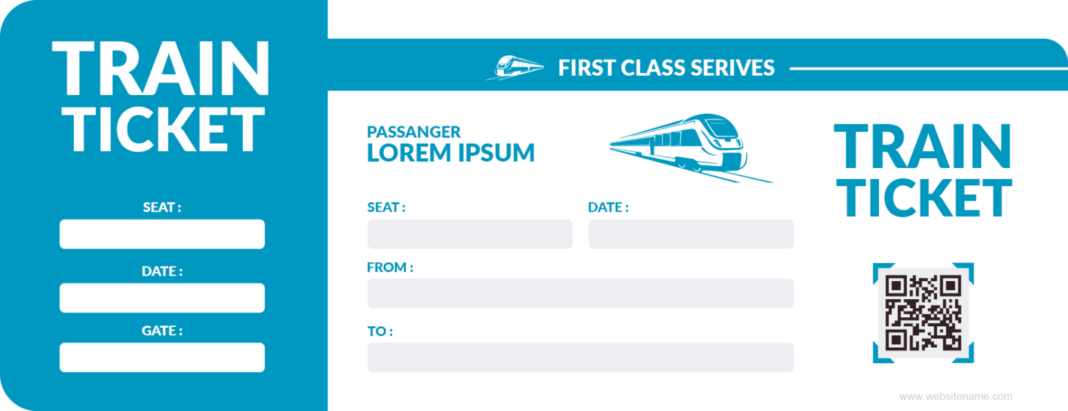 Train Ticket Templates for Word | Download Edit & Print Any